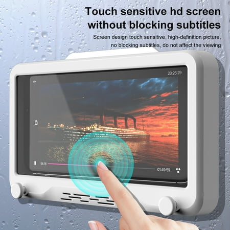 Plastic Bathroom Mobilephone Holder Removable Touch Screen Anti-fog ...