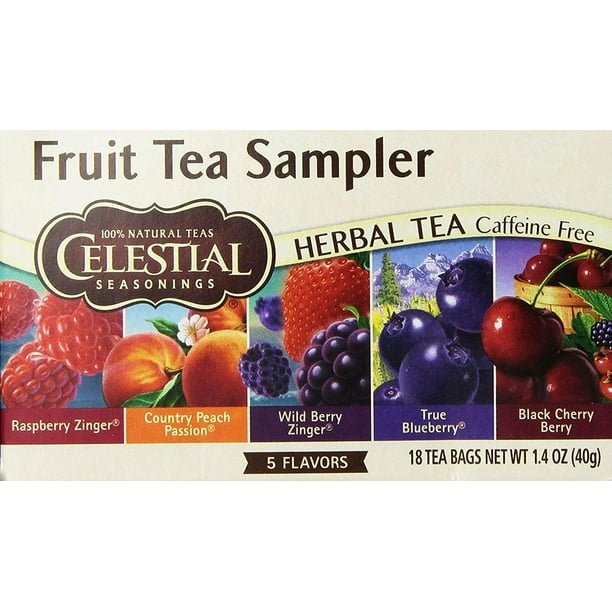 Celestial Seasoning Fruit Tea Sampler 18 bags Two Boxes - Walmart.com