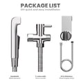 ICYBER BOOM Handheld Bidet Sprayer Kit, Chrome Stainless Steel Toilet ...