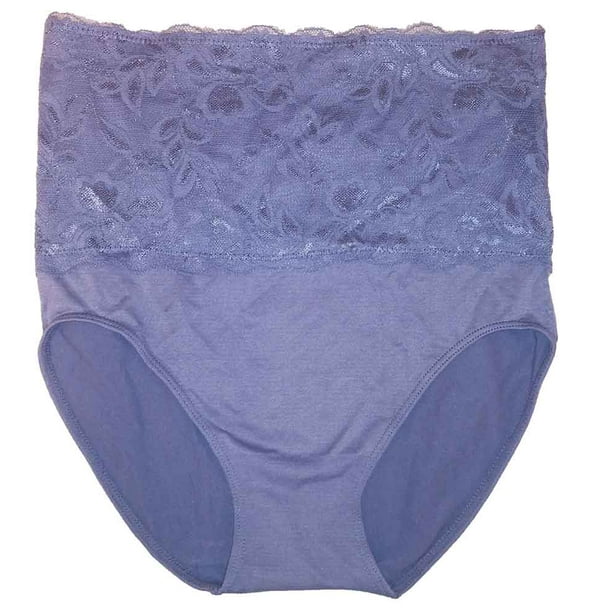 Rhonda Shear Rhonda Shear Women Seamless Brief Panty W Lace Overlay