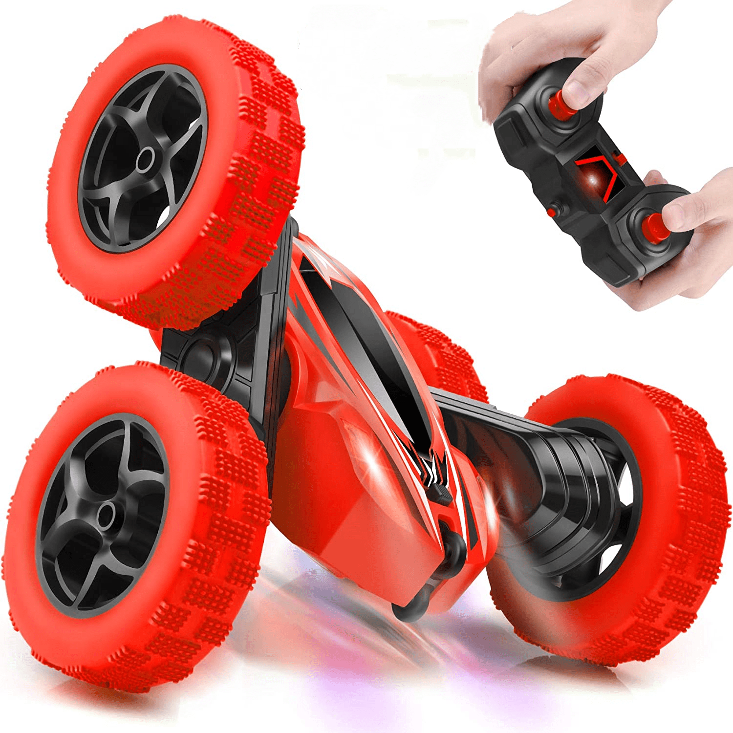 Remote Control Car RC Cars 2.4GHz Fast Stunt RC Car 4WD Double Sided 360 Rotating RC Trucks with Headlights Off Road RC Crawler Toy Cars for Kids