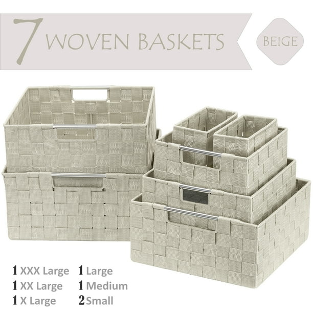 Decorative & Durable Woven Fabric Storage Baskets, Shelf & Closet ...