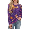Fgvctg Mardi Gras Womens Fall Tops Dressy Casual Crewneck Long Sleeve ...