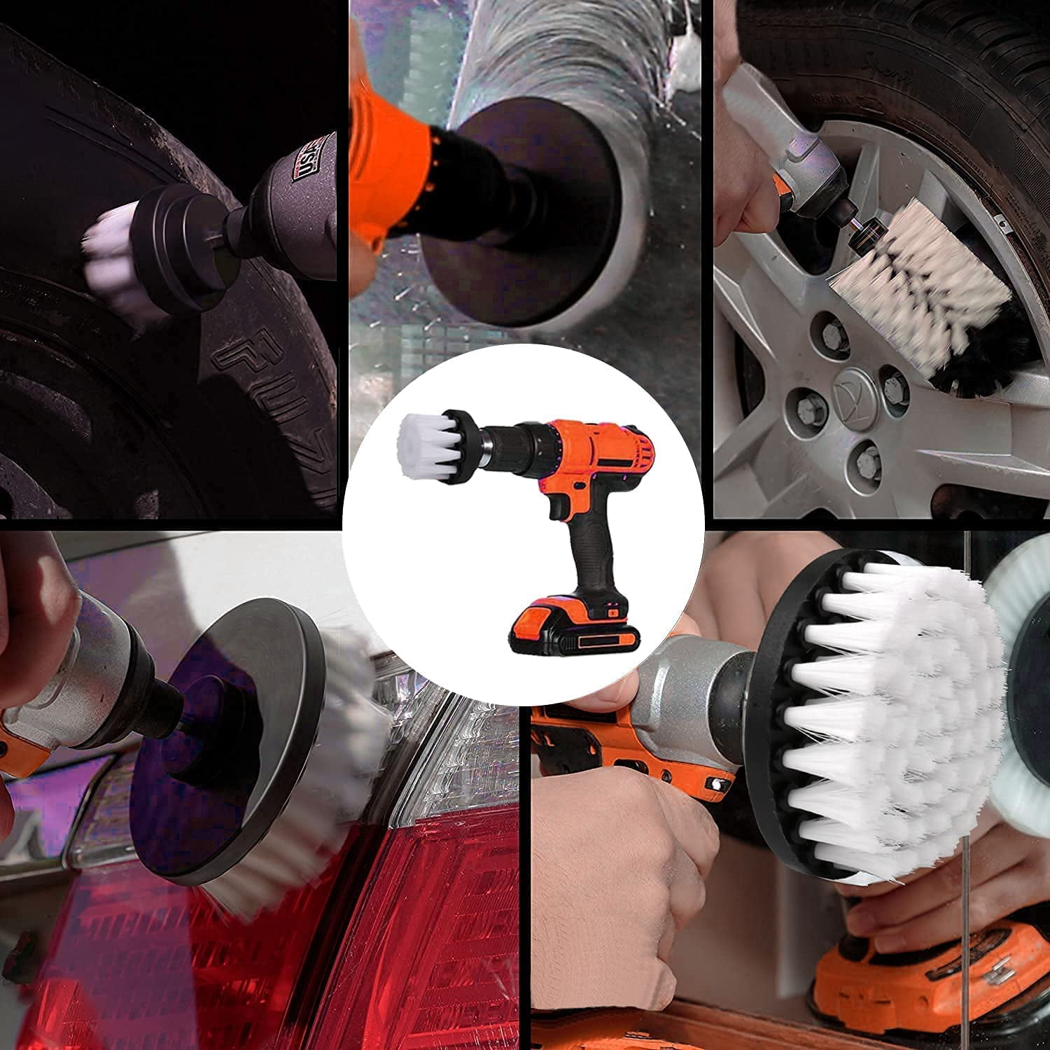 Electric Spin Scrubber Savings-Smart 5 Pack Drill Brush Attachments Set ...