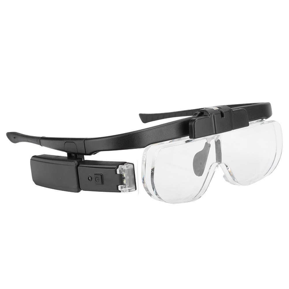 FLAMEEN 4 5x Wearable Magnifier Adjustable LED Magnifying Glasses