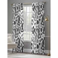 Easter Sheer Curtains 2 Panels Set Simple Black Grey Dots Stripes Plaid ...