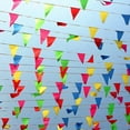 100ft Multicolor Pennant Banner, 75 Bunting Flags for Party, Christmas ...