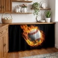 Cabinet Curtain 28''W x 51''L, Baseball Under Sink Curtain Drapes ...
