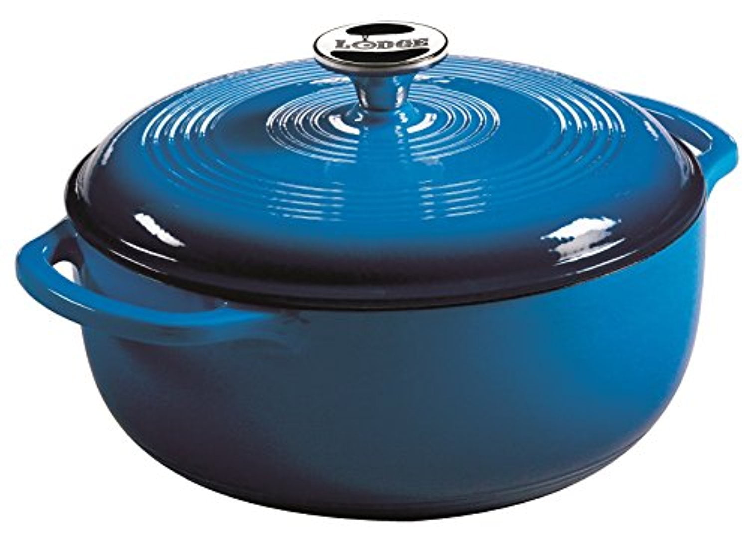 Lodge Color EC4D33 Enameled Cast Iron Dutch Oven Caribbean Blue 4 5