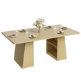 Garvee 71" Modern Dining Table for 4-8 People, Rectangular Wooden ...