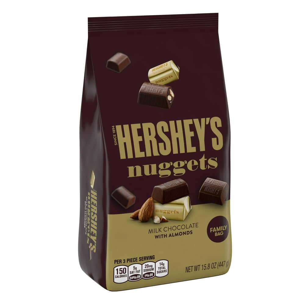 Hershey's Nuggets Milk Chocolate with Almond, 15.8 Oz. - Walmart.com ...