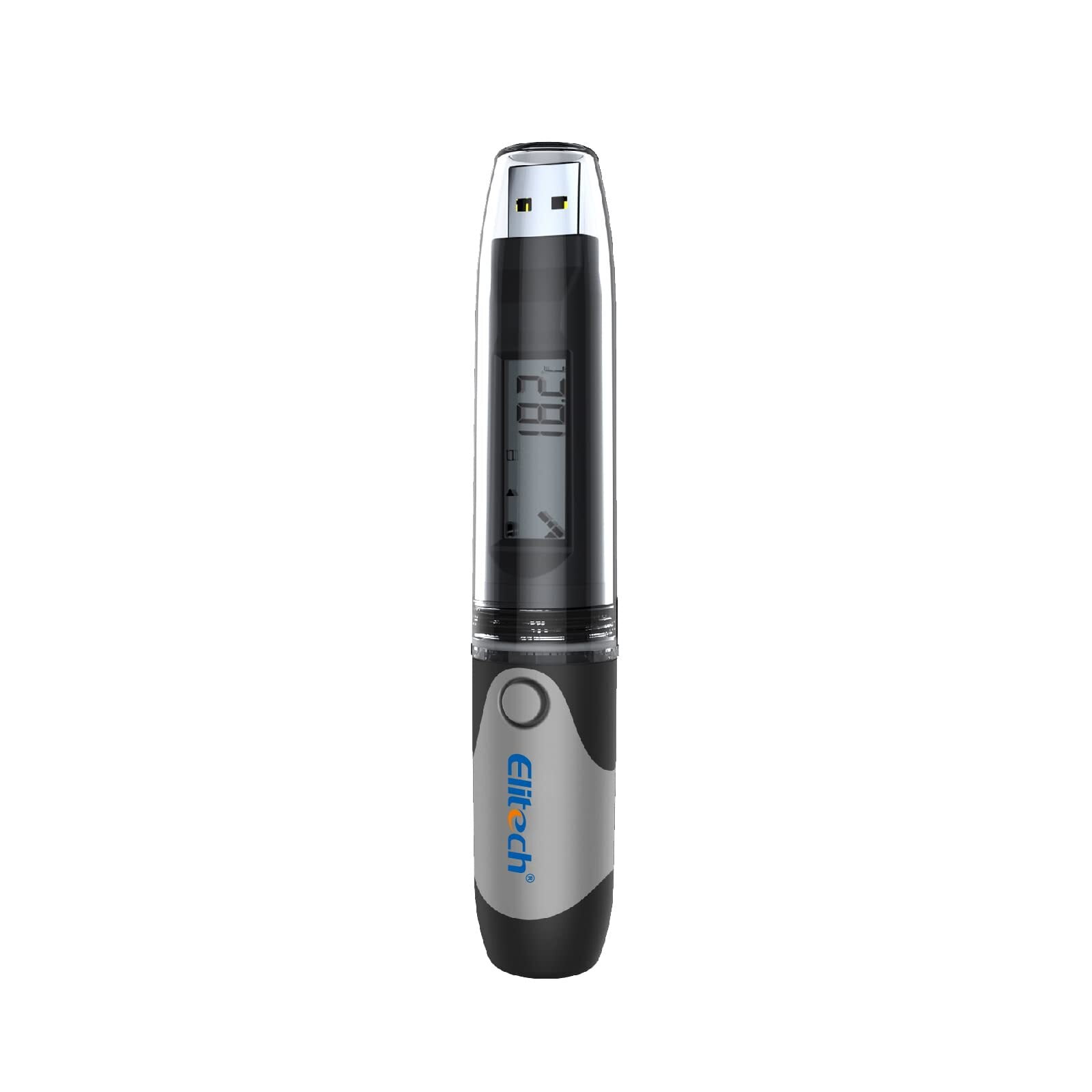 Elitech PDF USB Temperature and Humidity Data Logger Reusable, Black ...