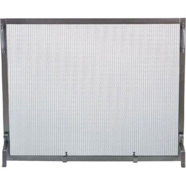 UniFlame Single Panel Curved Black Wrought Iron Screen - Walmart.com