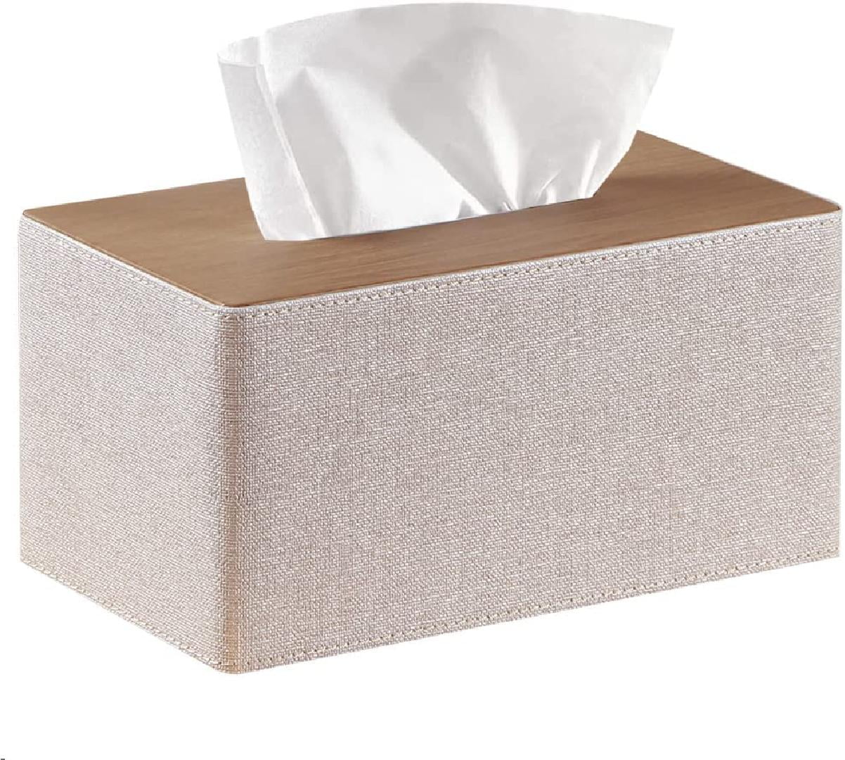 Plus Size Tissue Box Cover,PU Leather Rectangular Tissue Box Holder ...