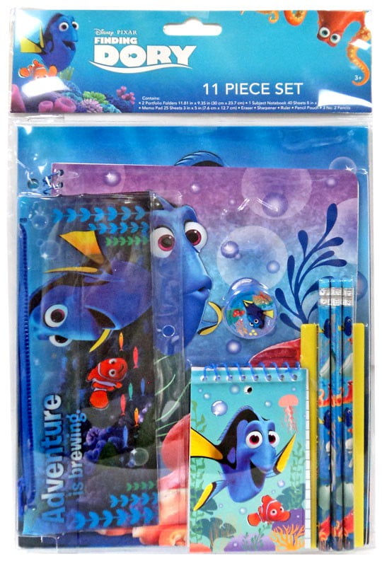 Disney / Pixar Finding Dory 11 Piece Stationery Kit - Walmart.com