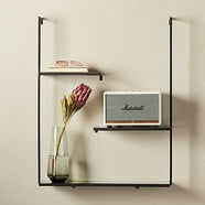 Kimisty Modern Industrial Set of 3 Intersecting Wall Shelves for Living ...