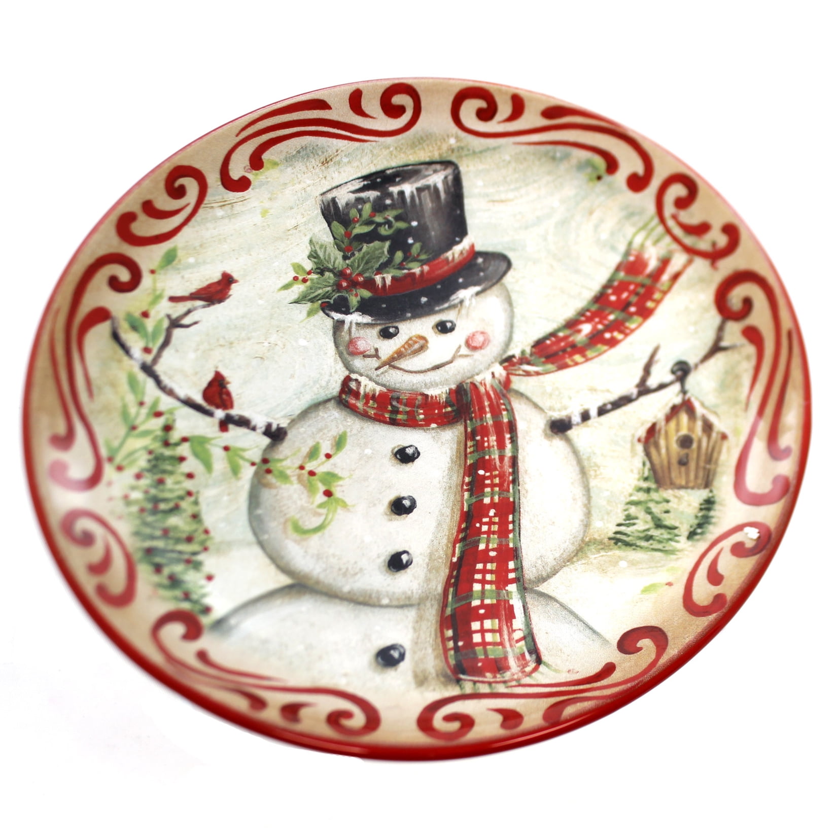 Tabletop CHRISTMAS PLATE Ceramic Ceramic Dish 2020150294 Snowman ...