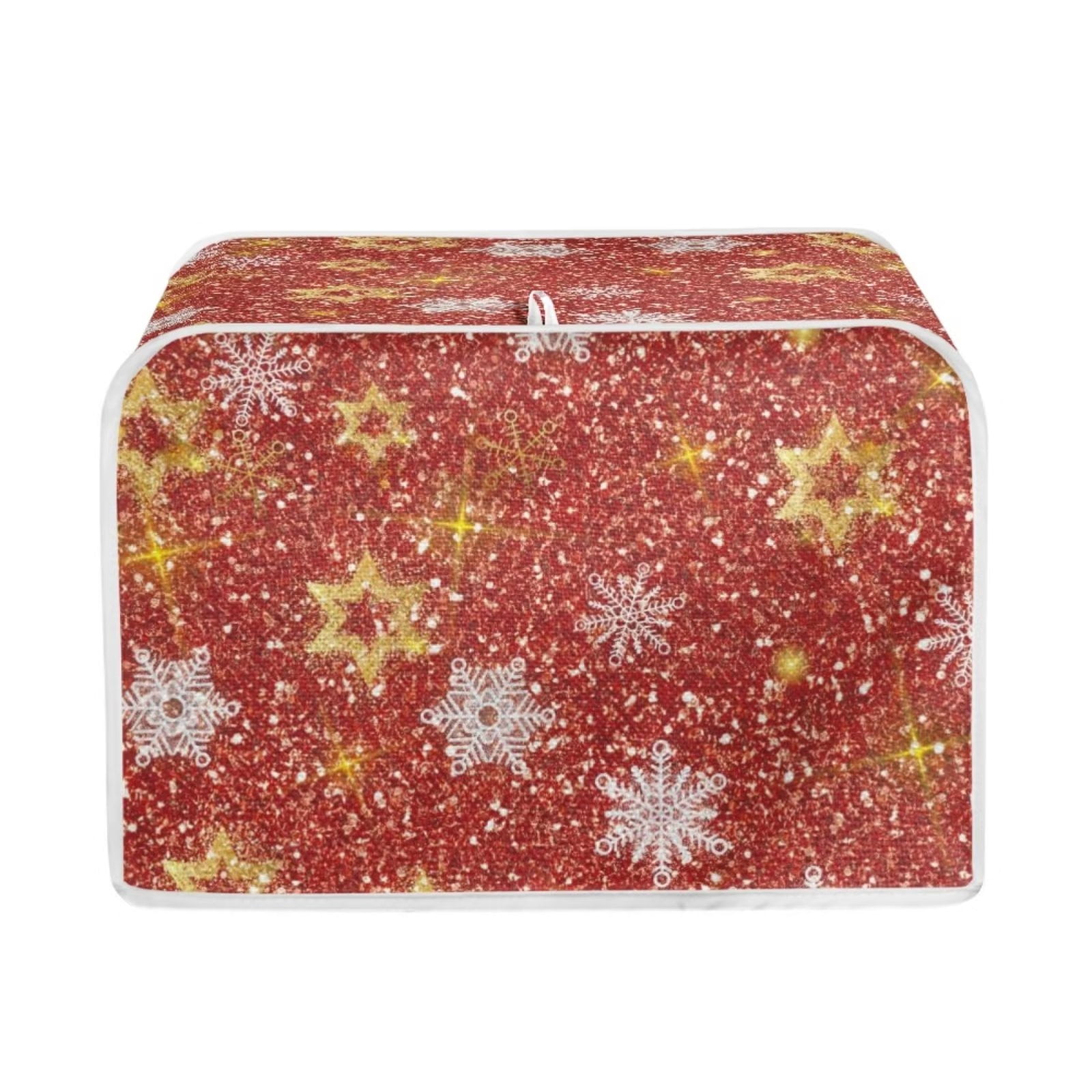 Renewold Toaster Cover 4 Slice Golden White Snowflake Wide Slot Toaster ...