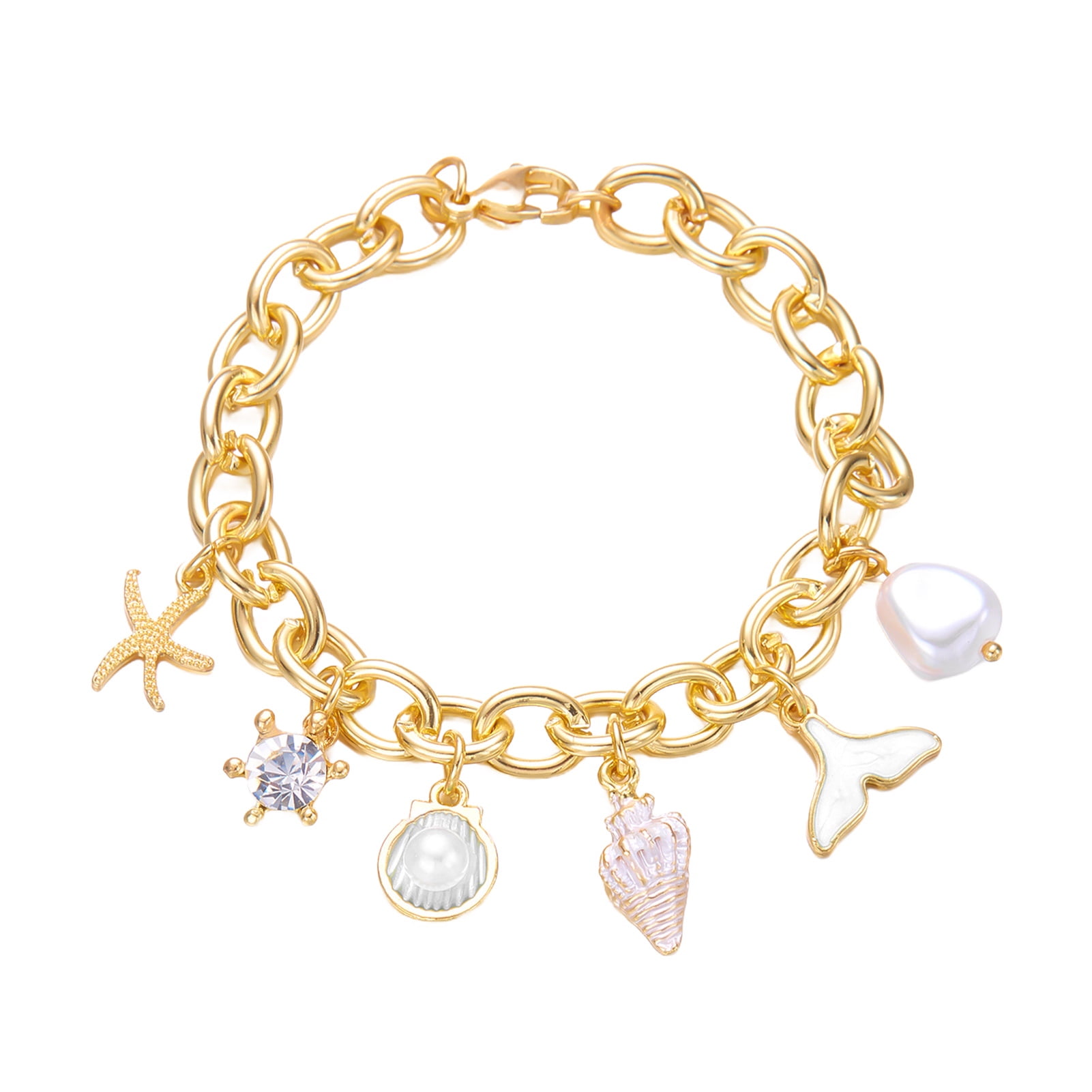 Click here for Visland Beach Bracelet Imitation Pearls Shell Star... prices