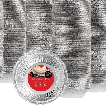 "Stock Your Home Small Aluminum Disposable Pie Baking Dishes, 3"" Mini ...