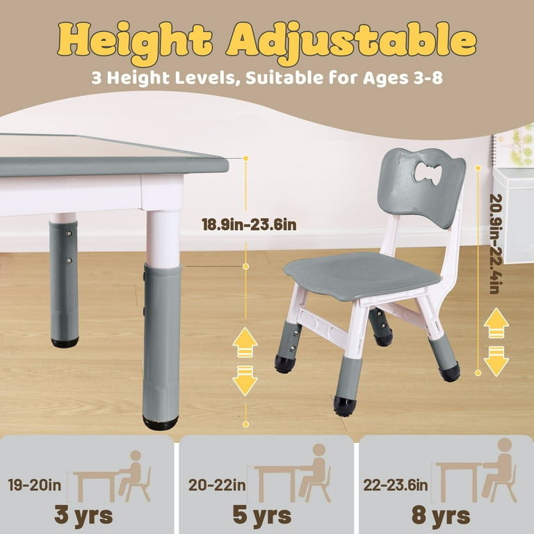Free Shipping! FUNLIO Kids Table and 2 Chairs Set Gray Free Shipping! FUNLIO Kids Table and 2 Chairs Set Gray