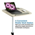 Mount-It! Height Adjustable Computer Cart | Mobile Computer Desk ...