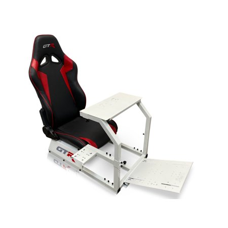 GTR Simulator GTA Model Racing Simulator Cockpit White Frame with Black ...