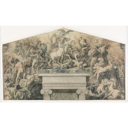 Design for a Mural with the Battle between the Gods of Olympus and the ...