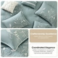 Nanshing Ines 7 Piece Chic Botanical Comforter Set, Blue, California ...
