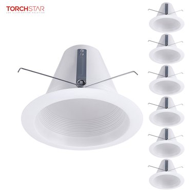 TORCHSTAR 12 Pack Ceiling Can Light Trim for 6" Recessed Can, Full ...