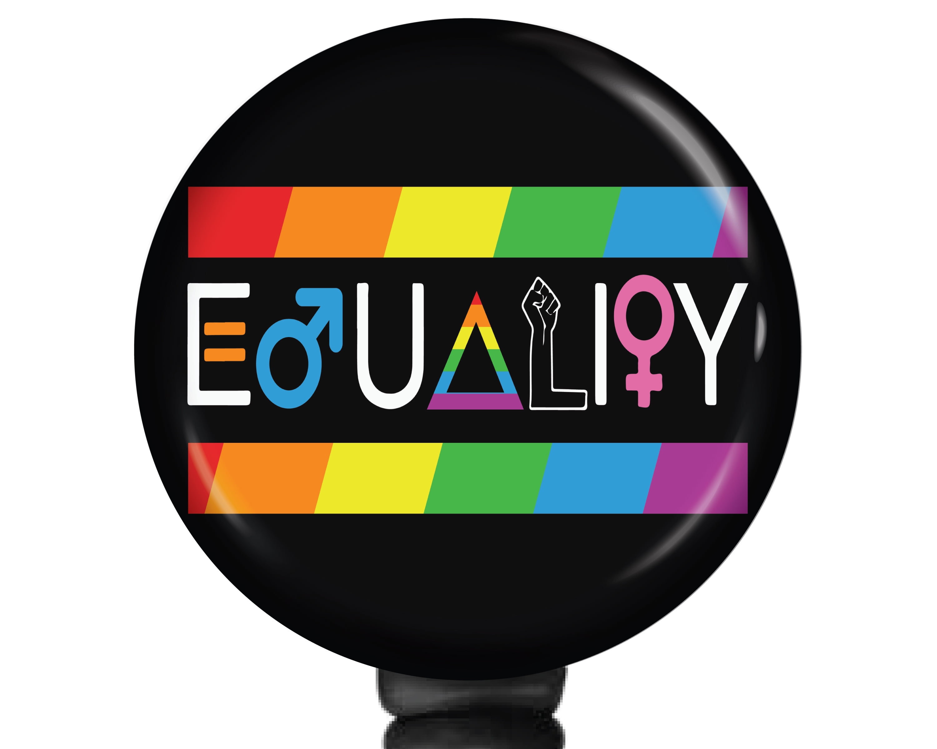 Equality Badge Reel Disabled LGBTQ Black Lives Gender Activist Women's ...