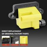 A-Premium Set of 8 (Yellow) Ignition Coil Pack and Iridium Spark Plugs ...