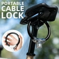 Anti-Theft Bike Cable Lock, Black, Portable, Key Lock, Rustproof ...