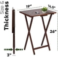 2-Pack Folding TV Tray Table Set, Solid Wood, Honey Oak Finish ...