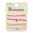 No Boundaries Women’s Heart and Beaded Bracelet Set 4 Pack with Multi ...