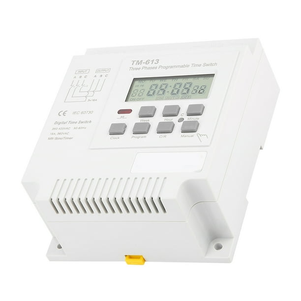 380v Timer Switch Mini Timer Switch Digital Time Relay Three Phases Programmable Time Relay