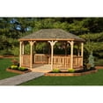 YardCraft 12 ft. x 18 ft. Cedar Oval Gazebo - no floor - Walmart.com