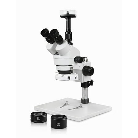 Vision Scientific Trinocular Zoom Stereo Microscope, 10x WF Eyepiece, 3 ...
