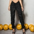 Womens Pants Casual Cargo Pants Relaxed Fit Baggy Clothes Black Demin