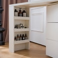 L-Shaped Vanity Dresser Combo with 6 Drawers, Modern Extendable Desk ...