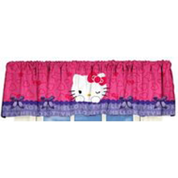 Hello Kitty 'Peek-A-Boo' Satin Window Valance - Walmart.com - Walmart.com