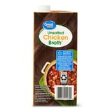 Great Value Reduced Sodium Unsalted Chicken Broth 32 oz Shelf-Stable ...