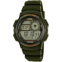 Casio Men's World Time Digital Sport Watch, Green/Black AE1000W-3AV - Walmart.com