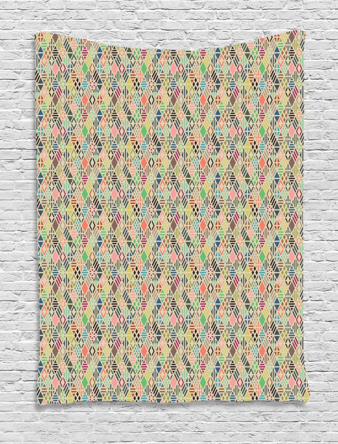 Geometric Tapestry, Patchwork Art of Rhombus Shape Geometric Background ...