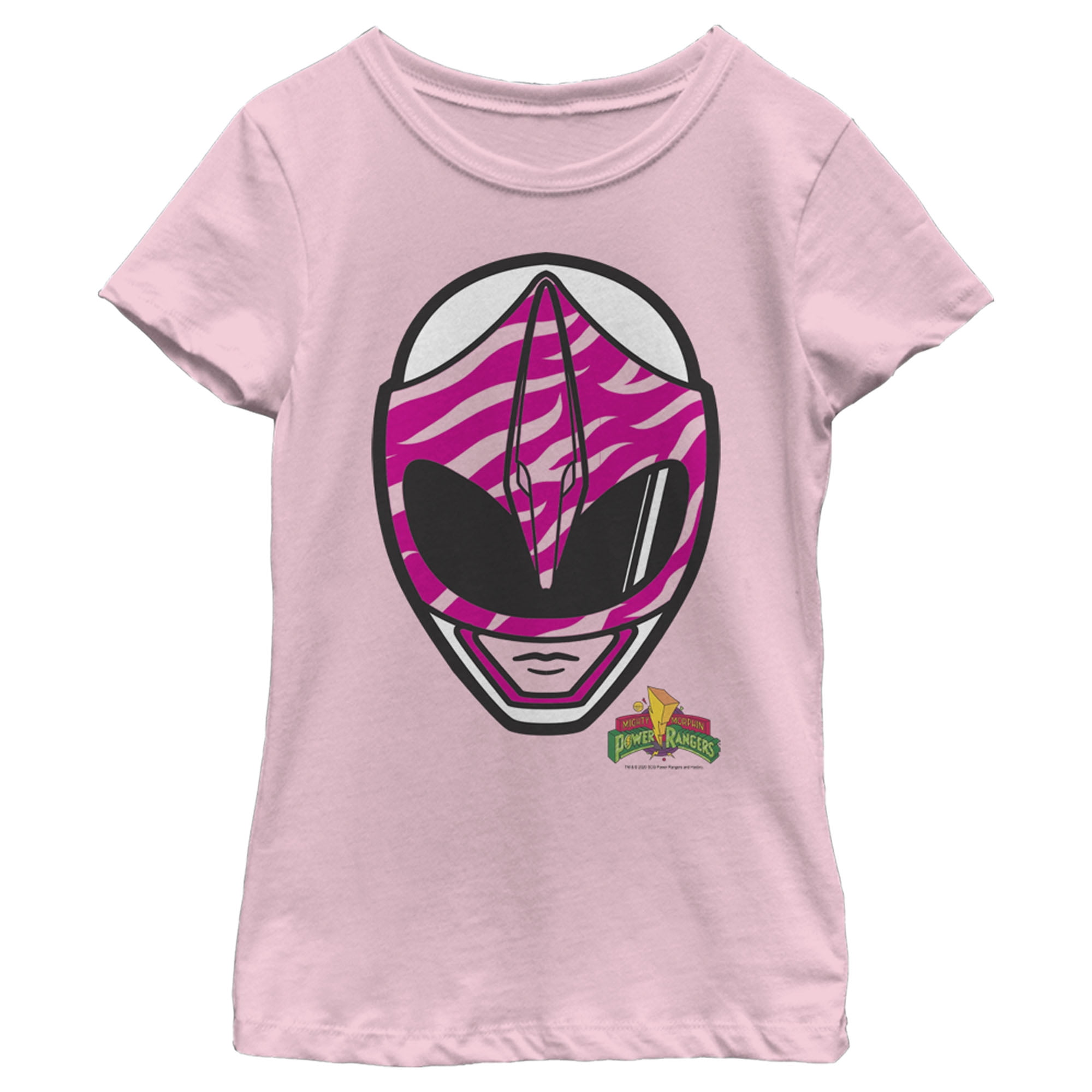 Girl's Power Rangers Pink Ranger Helmet Graphic Tee Light Pink Small ...
