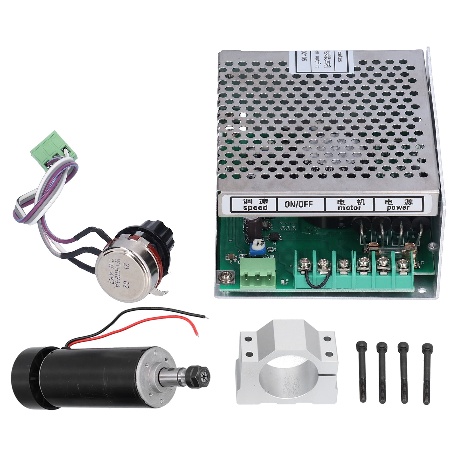 Air Cooled Spindle Motor, Spindles Fixture 52mm Pulse Width 500W Quiet ...