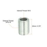 Uxcell 9/16-18 to M10 Thread Adapters Sleeve Reducing Nut 20mm Screw ...