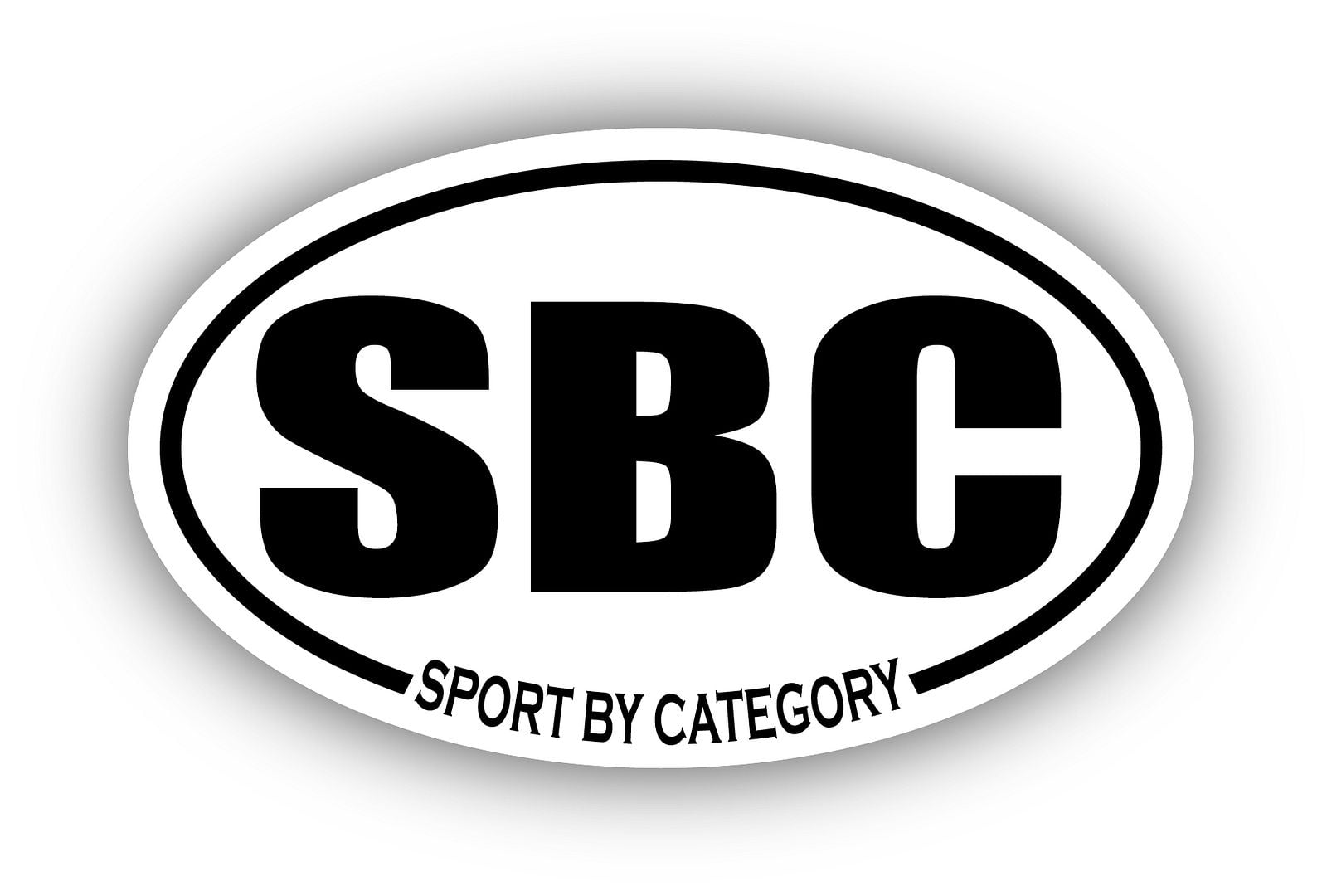 Sport By Category SBC Oval Bumper Sticker 3M Vinyl Decal 3 in x 5 in ...