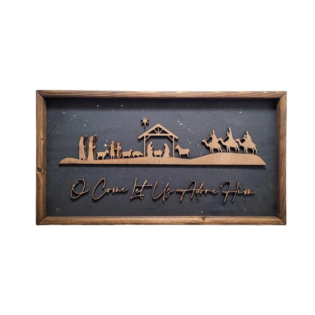 Click here for Ximing Vintage Style Nativity Scene Wall Jesus Art... prices