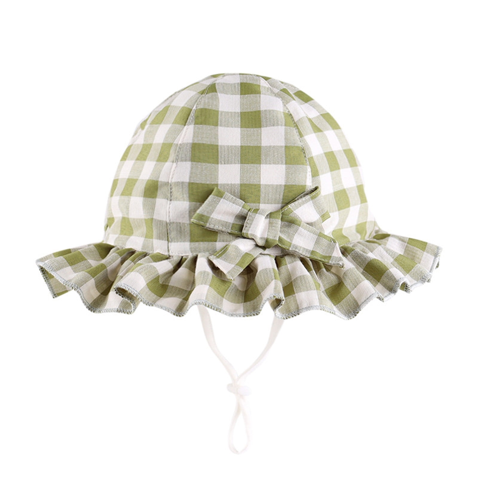 Click here for Trolimons Newborn Baby Boys Girls Plaid Sun Hat Wi... prices